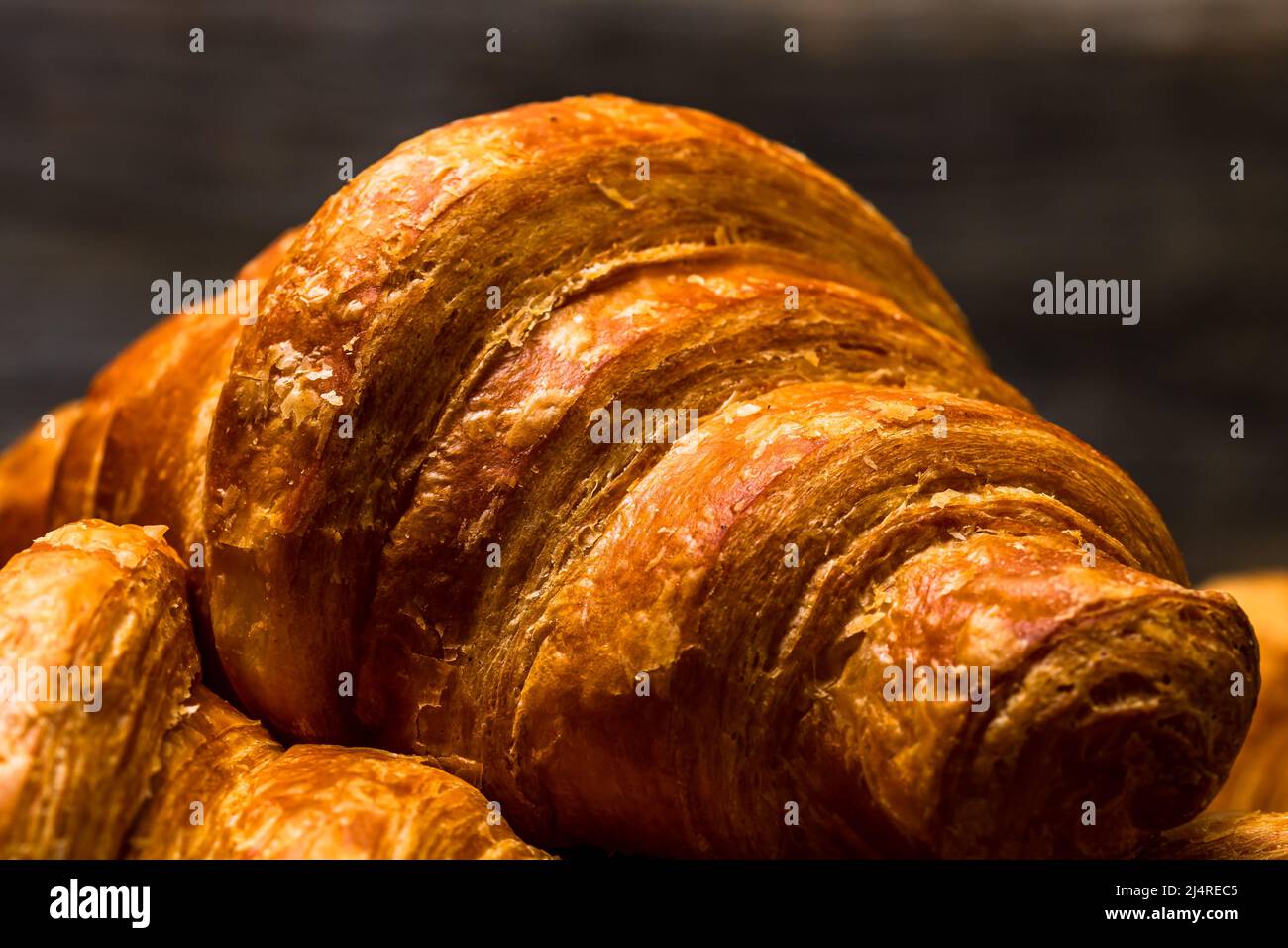 Fresh and delicious croissants isolated. French breakfast concept Stock ...