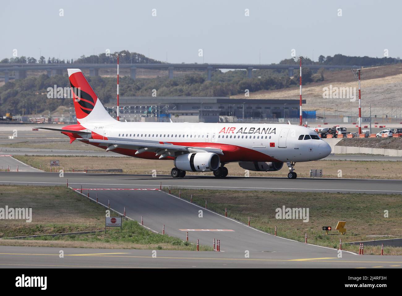 ISTANBUL, TURKEY - OCTOBER 05, 2021: Air Albania Airbus A320-232 (CN ...