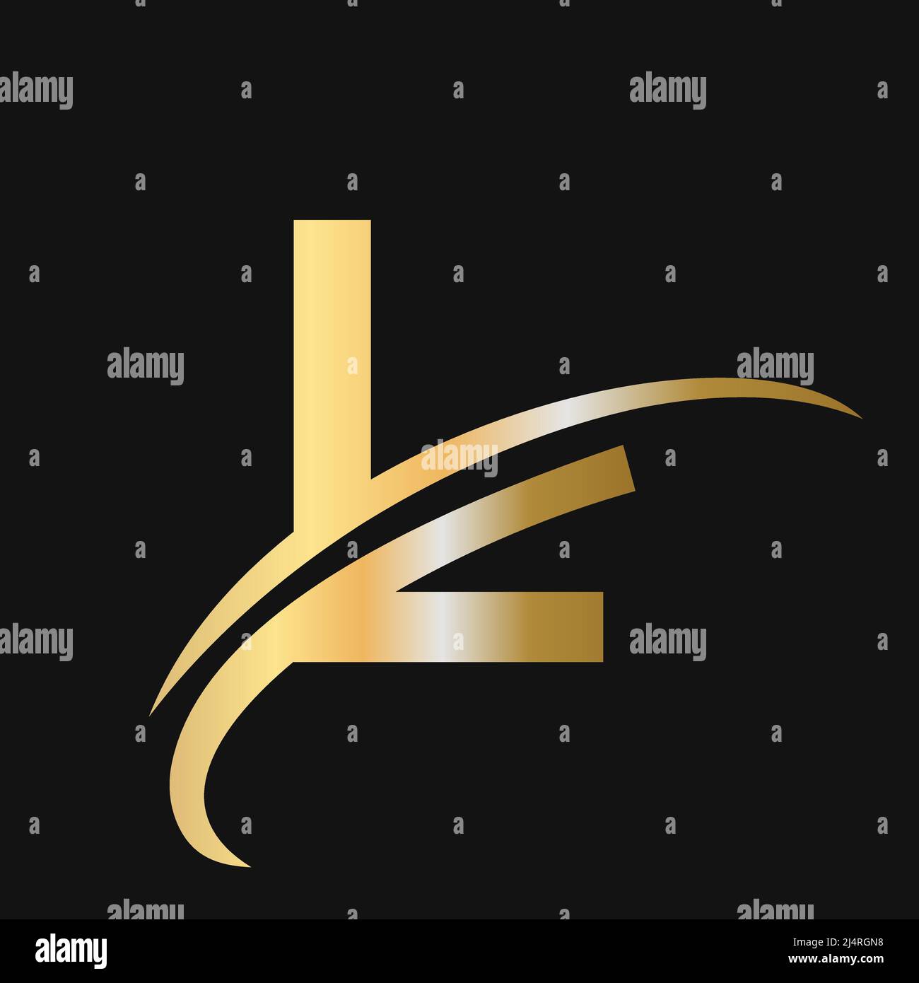 Initial letter L logo design with swoosh sign. L logotype based ...