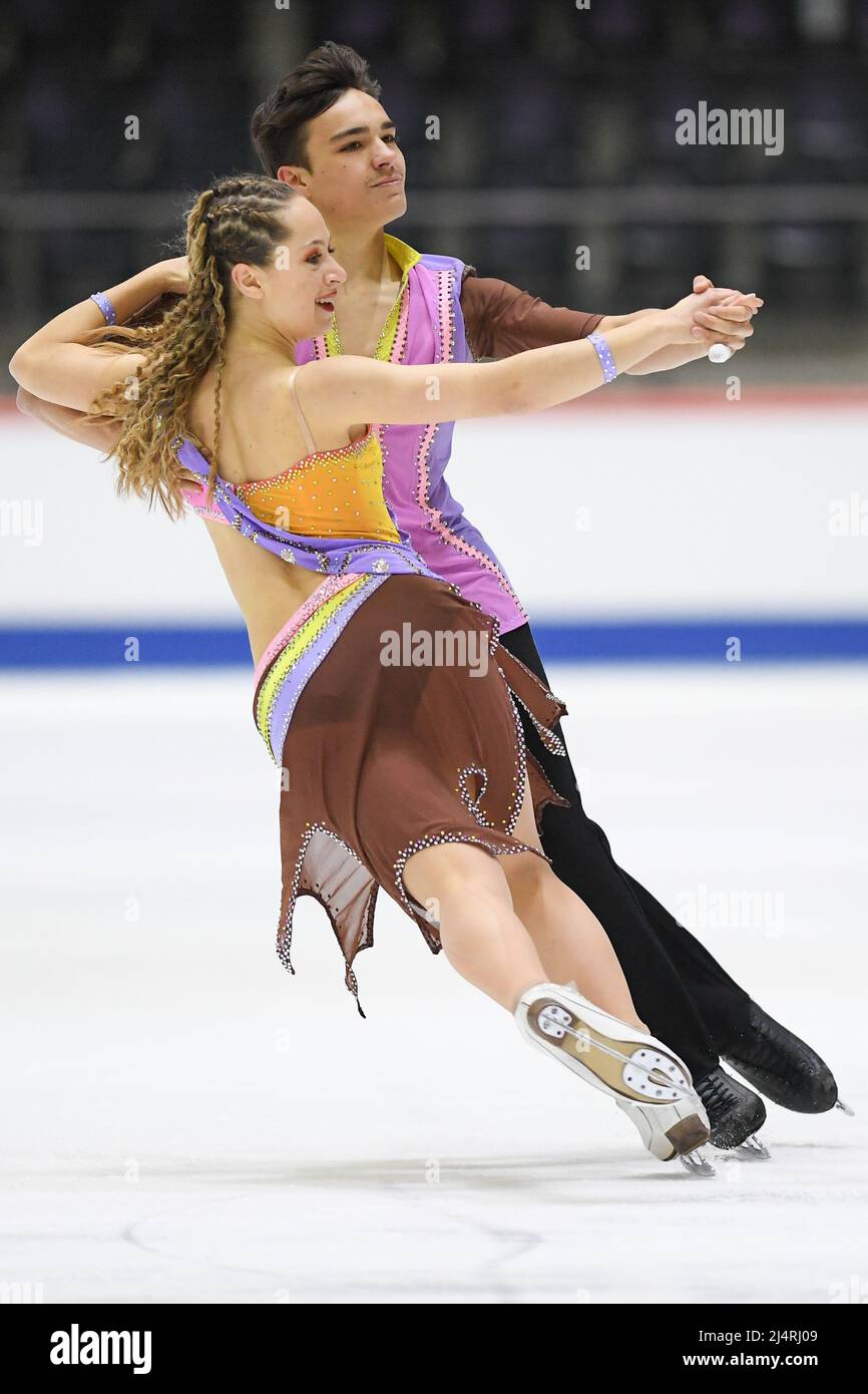 Eva BERNARD & Tom JOCHUM (FRA), during Ice Dance Free Dance, at the ISU ...