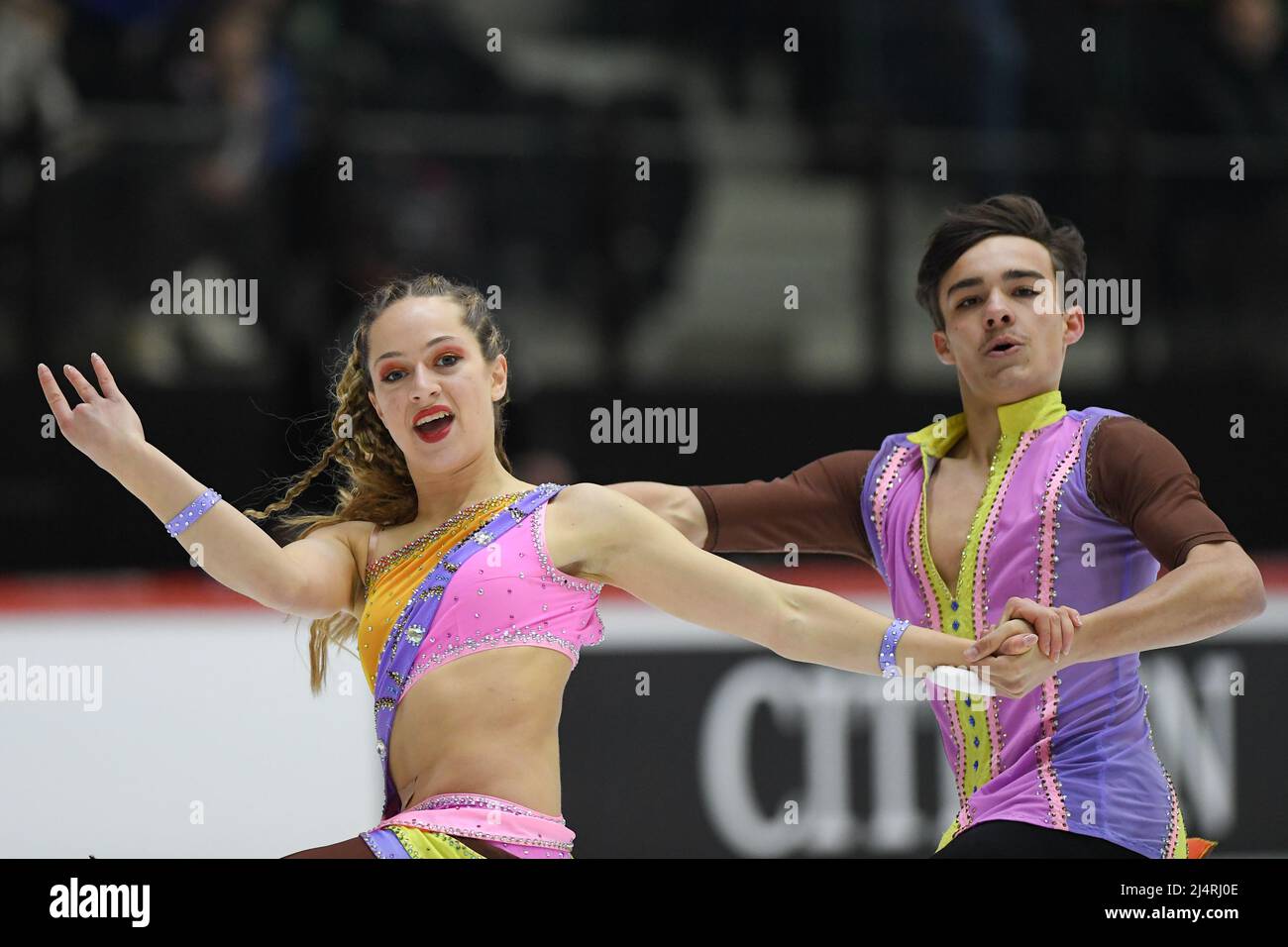 Eva BERNARD & Tom JOCHUM (FRA), during Ice Dance Free Dance, at the ISU ...