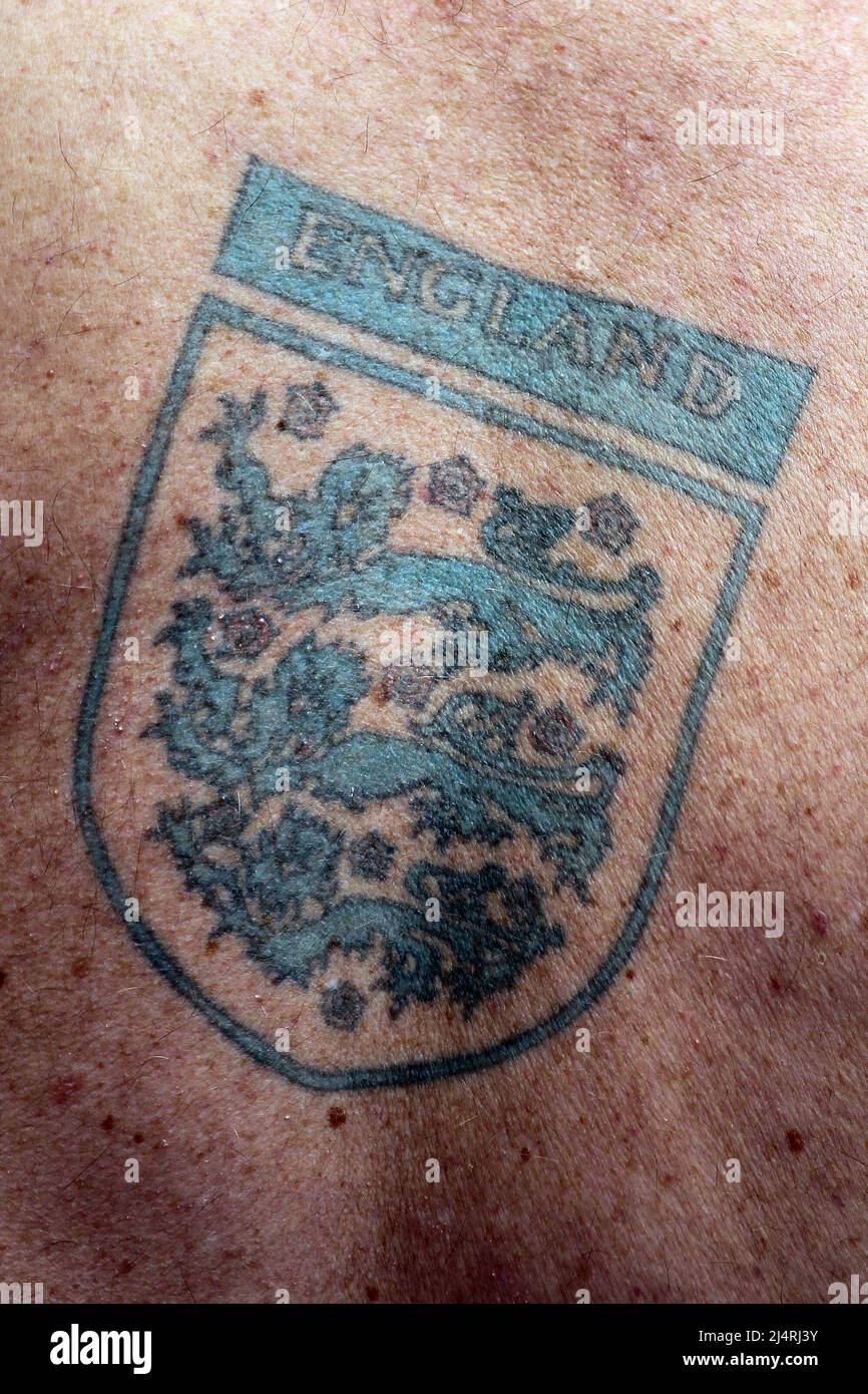 London, UK. 17th Apr, 2022. A detailed view of an England Football team ...