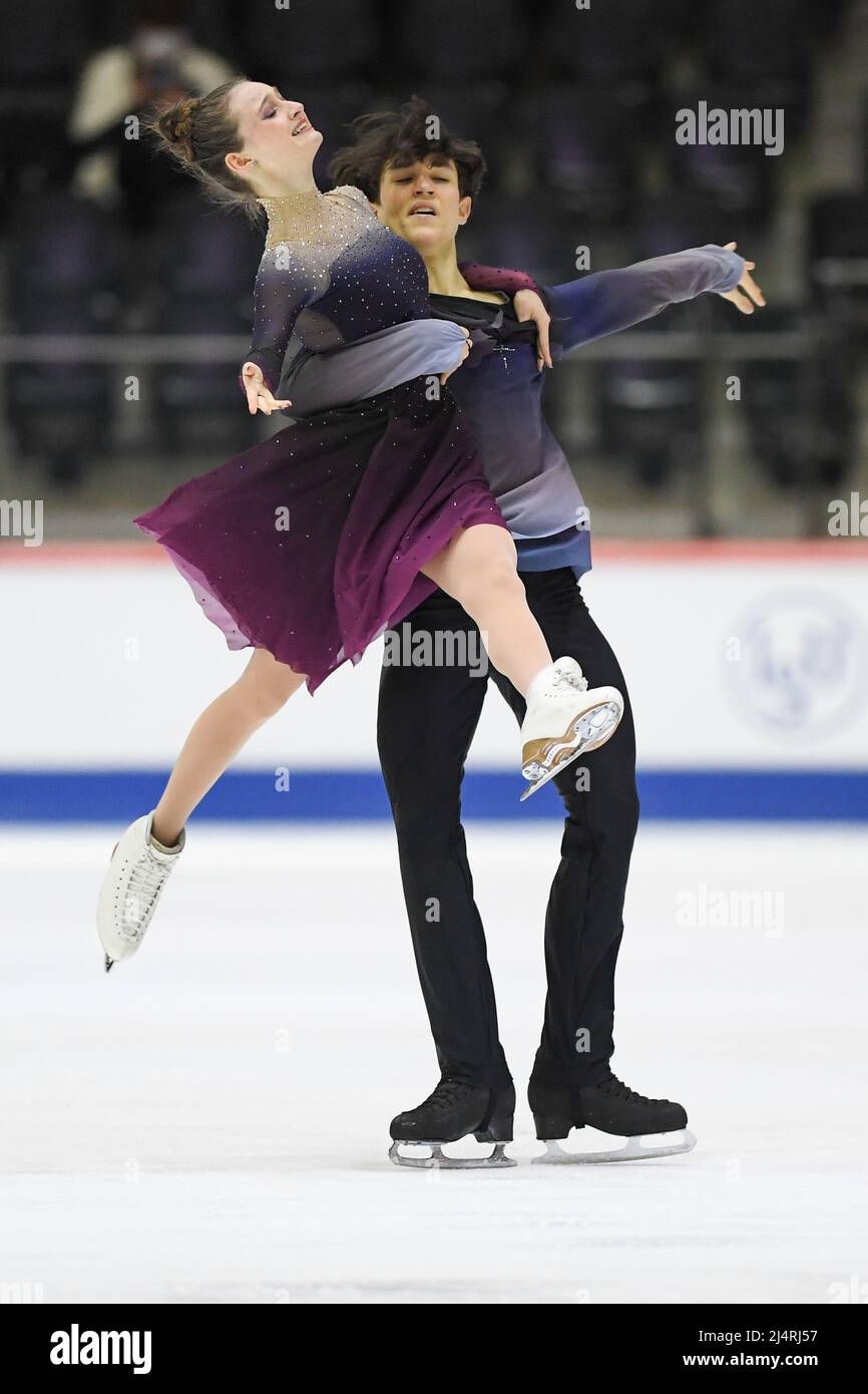 Darya GRIMM & Michail SAVITSKIY (GER), during Ice Dance Free Dance, at ...