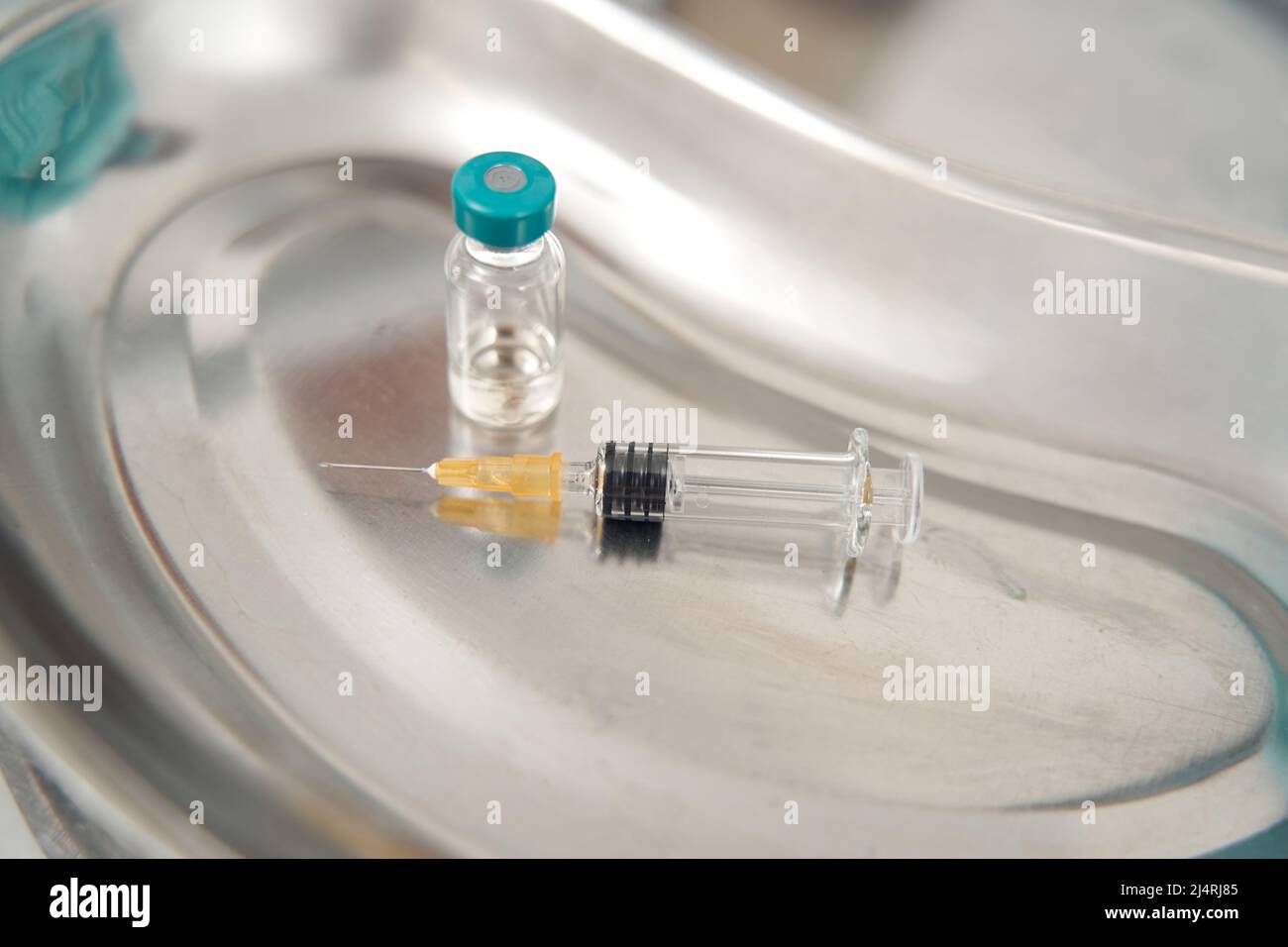 Equipment for injections and drug in medical office Stock Photo - Alamy