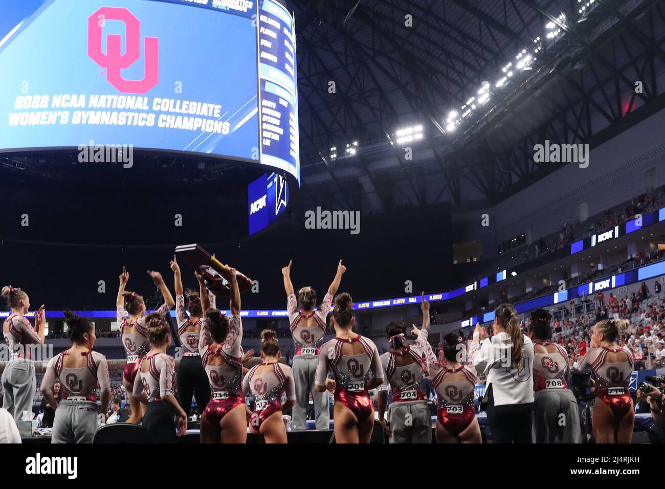 April 16 2022 The University Of Oklahoma Womens Gymnastics Team