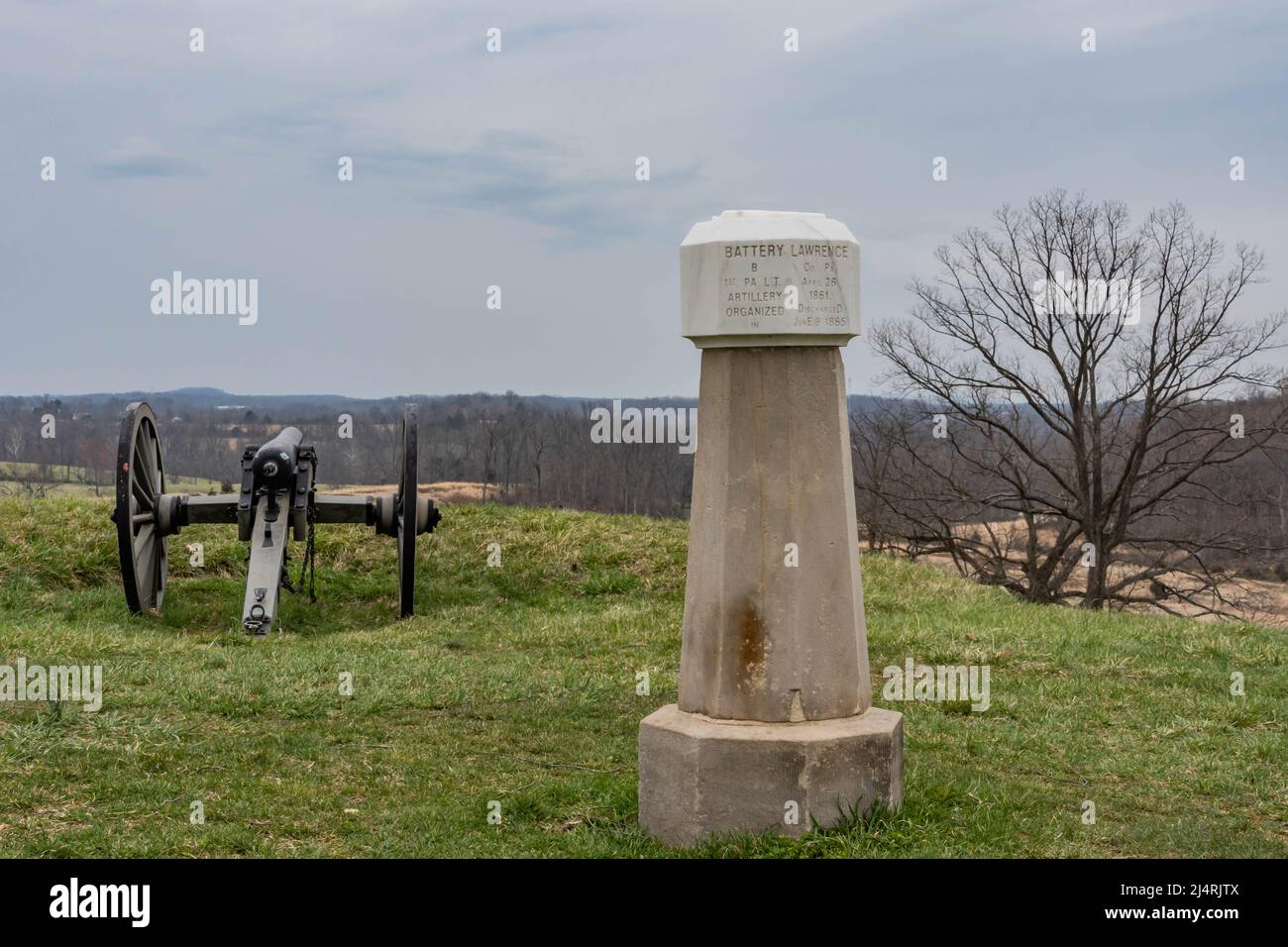 Monument to Battery Lawrence, Cemetery Hill, Gettysburg National ...