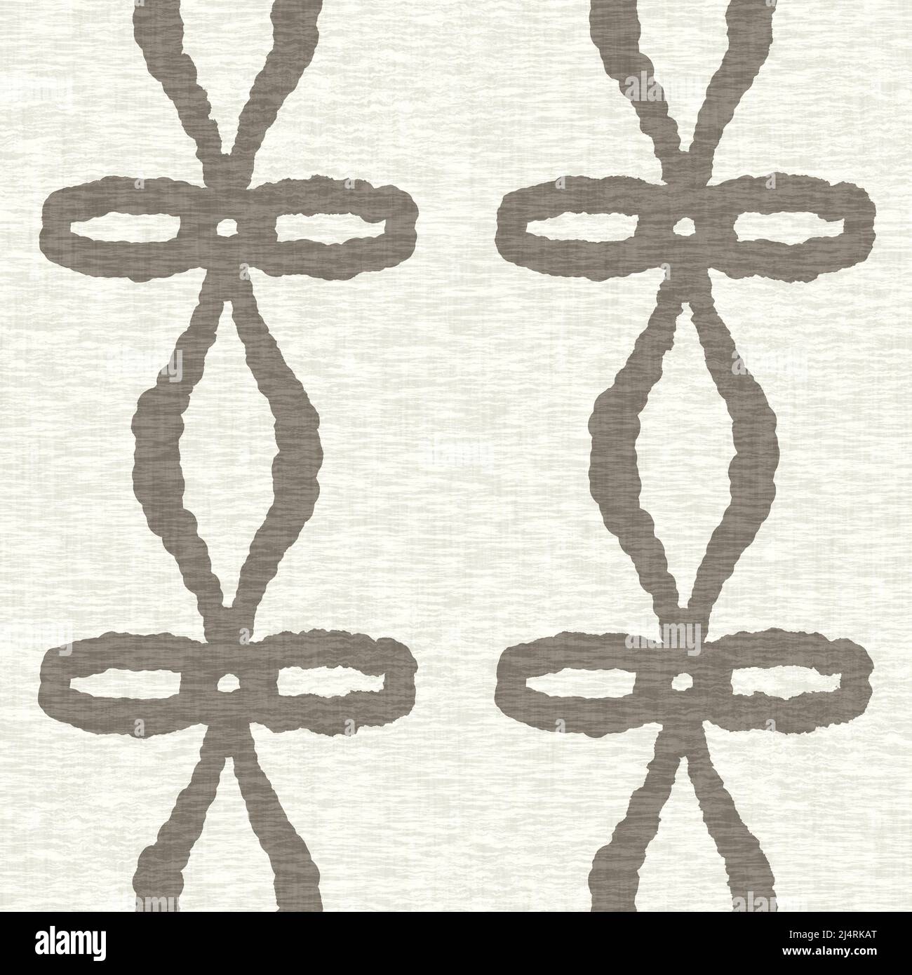 Hand drawn doodle linen effect texture pattern. Seamless woven natural ...