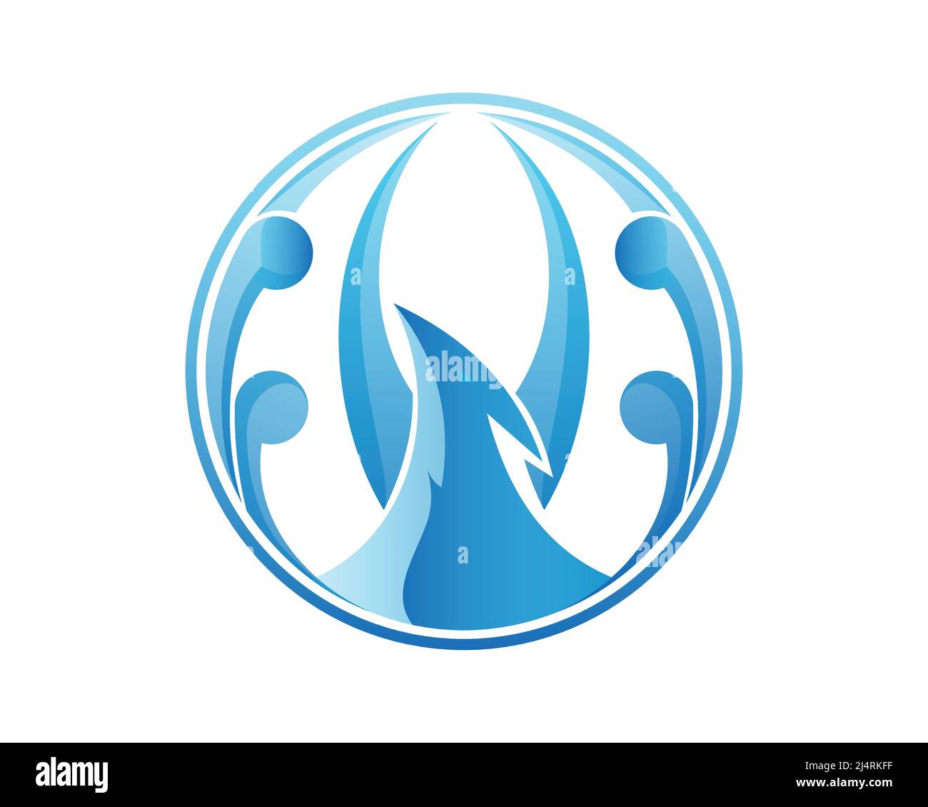 Bright Blue Phoenix Rising Symbol Vector Stock Vector Image & Art - Alamy