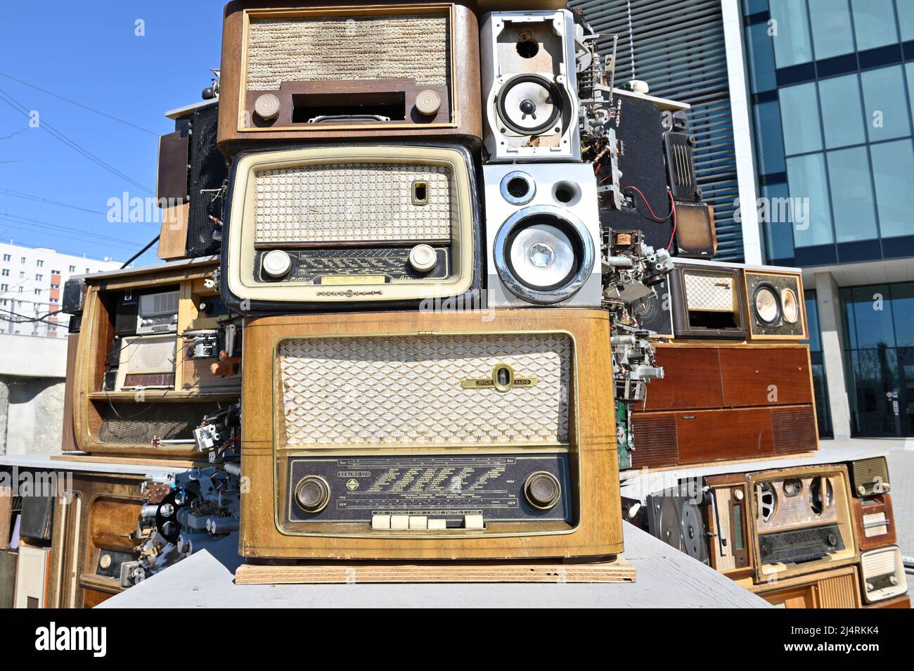 Vienna, Austria. STREAMERS – a COVID Sculpture. An interactive ...