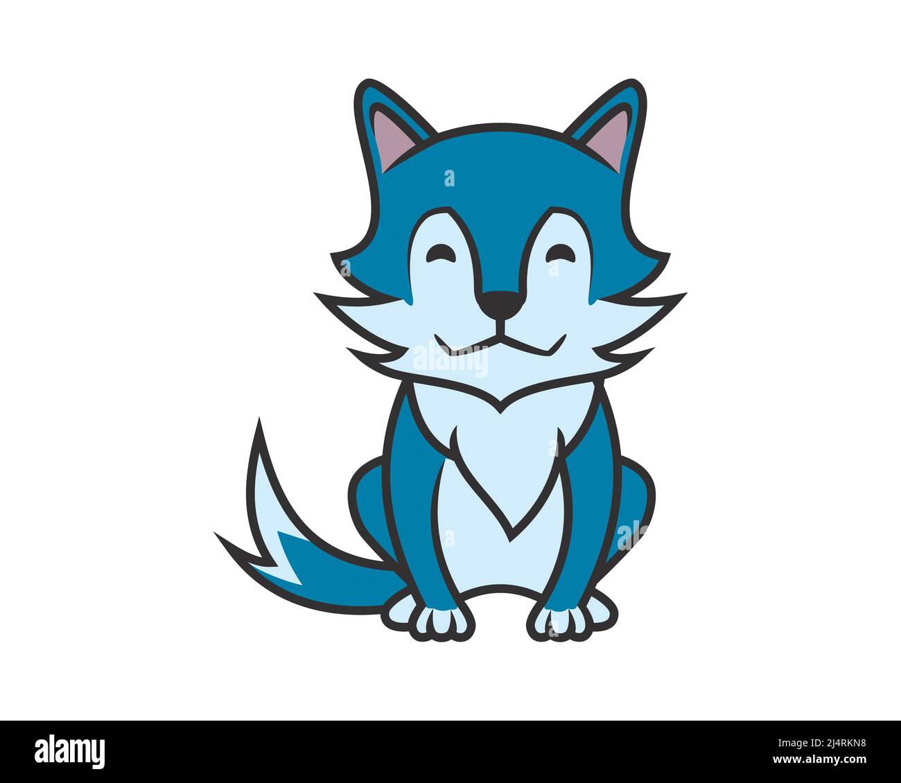 Cute and Sweet Wolf Illustration Stock Vector Image & Art - Alamy