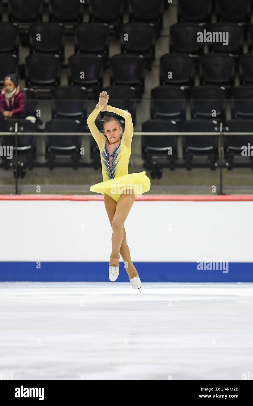 Mariia SENIUK (ISR), during Women Free Skating, at the ISU World Junior ...