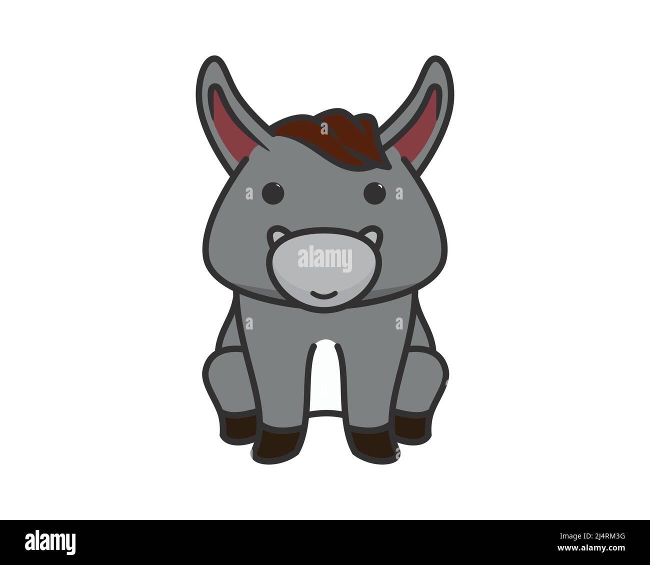 Cute and Sweet Donkey Illustration Vector Stock Vector Image & Art - Alamy