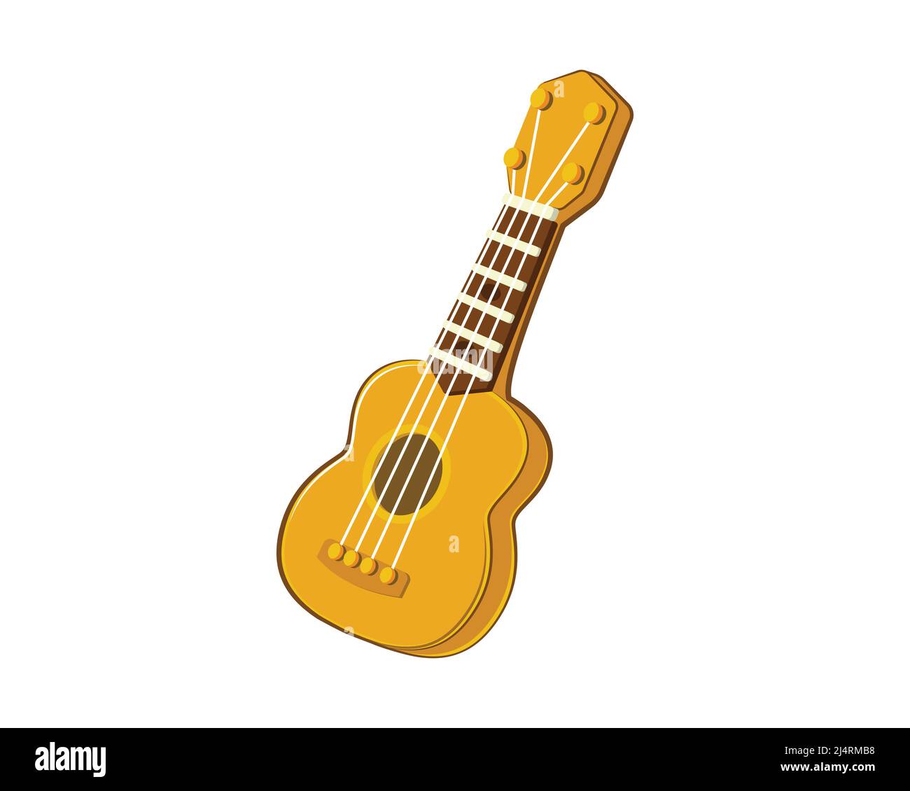 Detailed Ukulele Illustration With Cartoon Style Vector Stock Vector