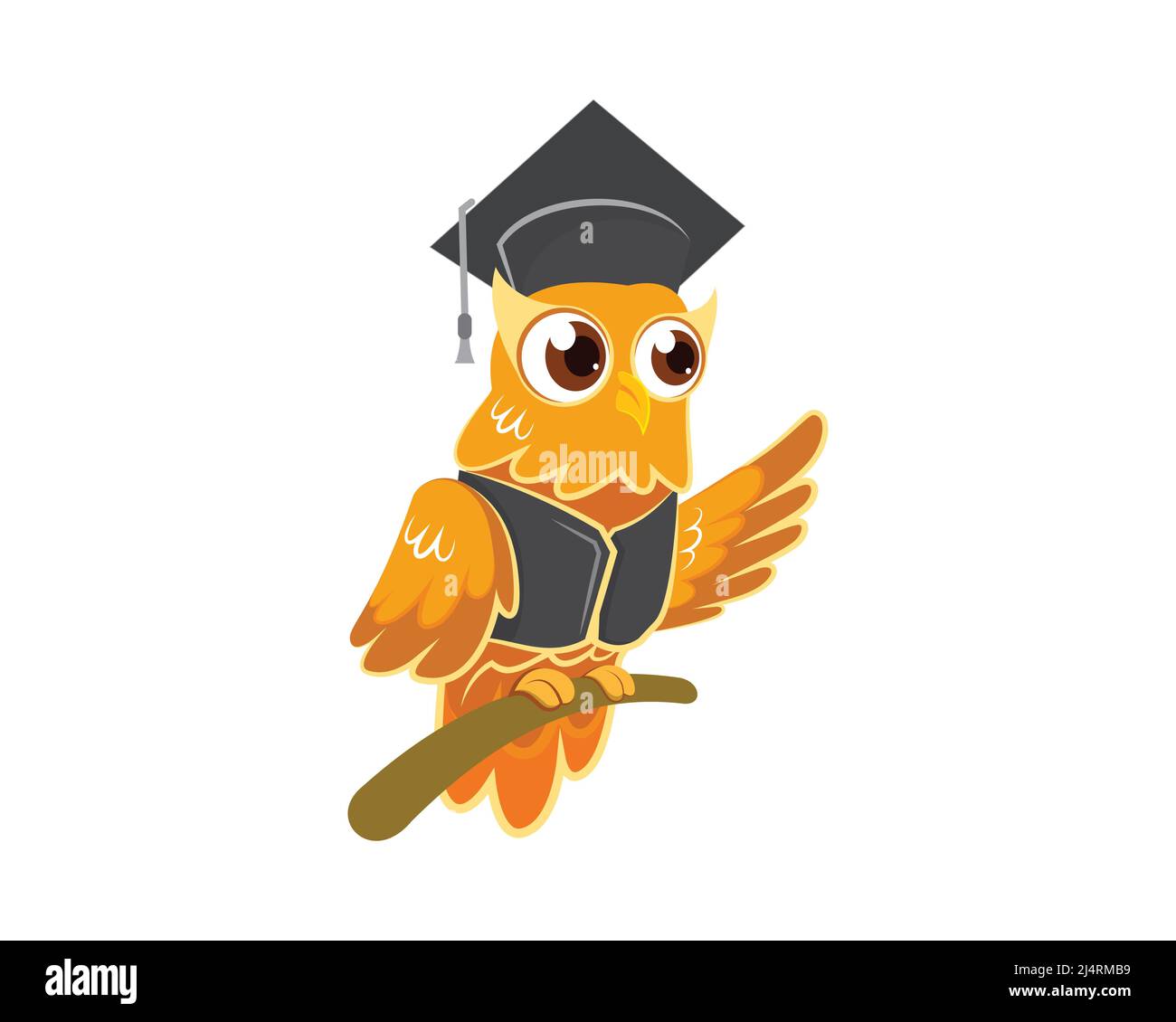 Wise and Smart Owl with Cartoon Style Vector Stock Vector Image & Art ...