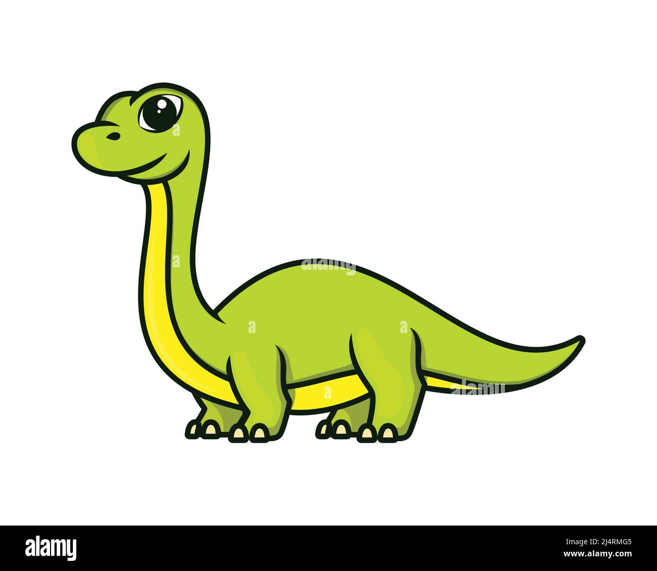 Cute and Sweet Brontosaurus Mascot Illustration Vector Stock Vector Image & Art - Alamy