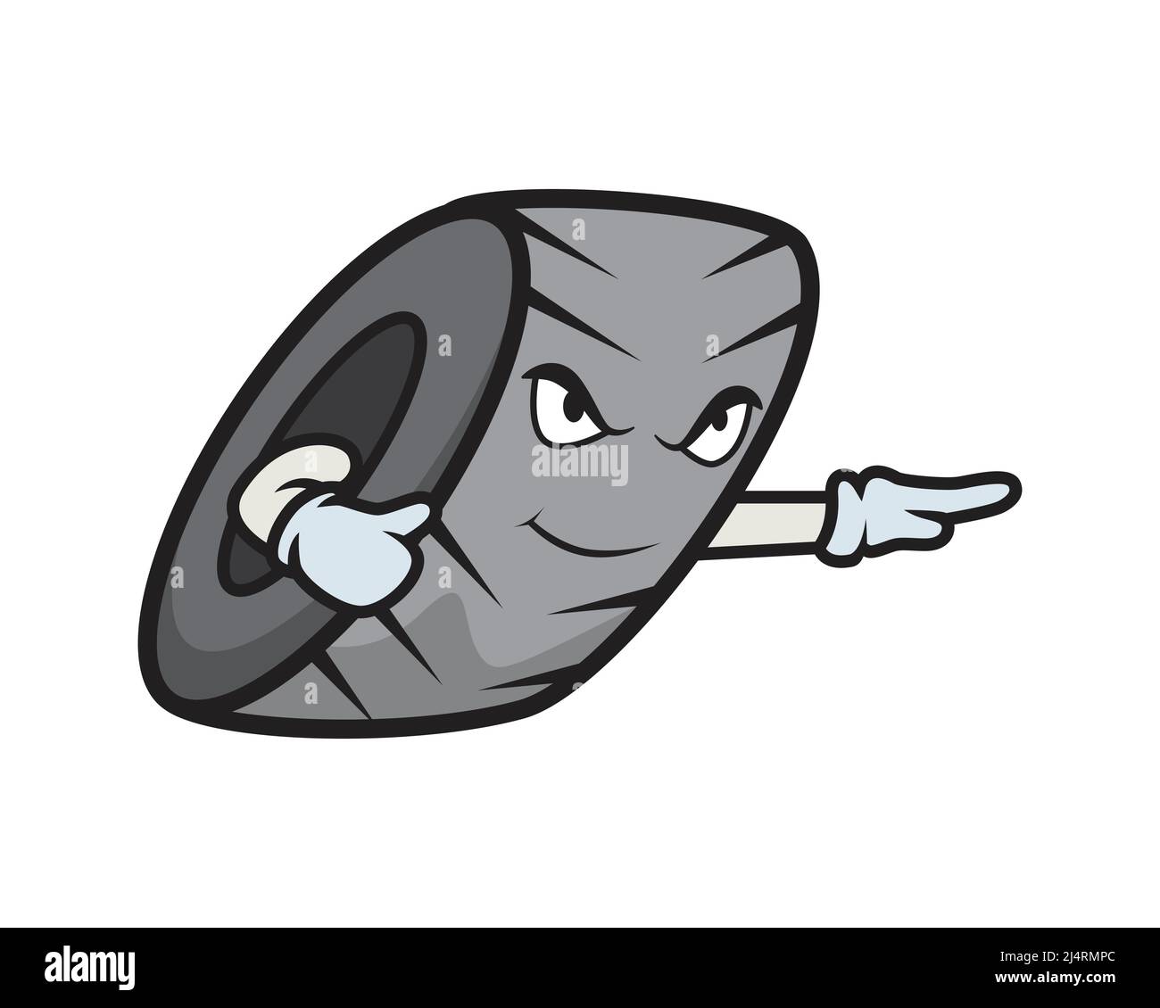 Tire Cartoon with Recommending Gesture Illustration Vector Stock Vector ...