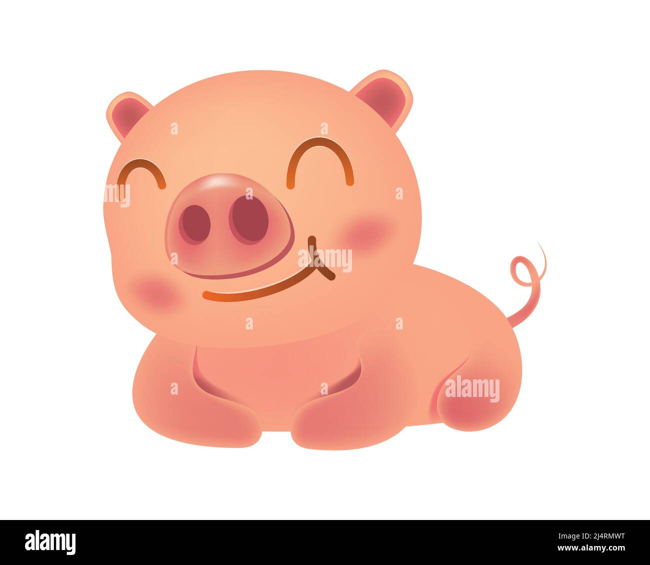 Cute and Sweet Pig with Cartoon Style Vector Stock Vector Image & Art ...
