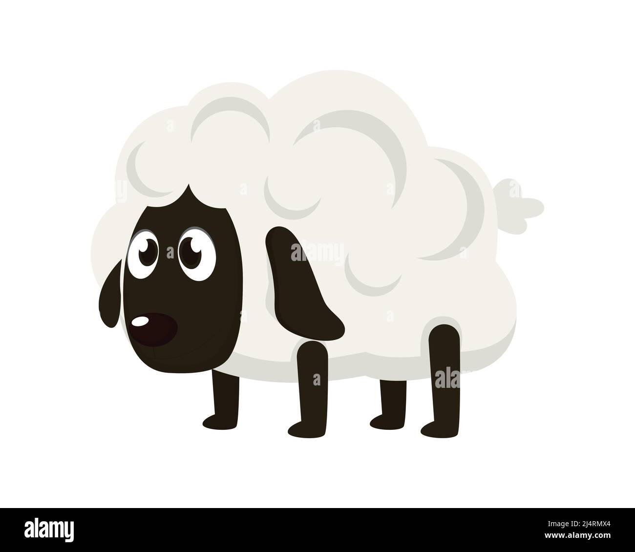 Cute and Sweet Sheep with Cartoon Style Vector Stock Vector Image & Art ...
