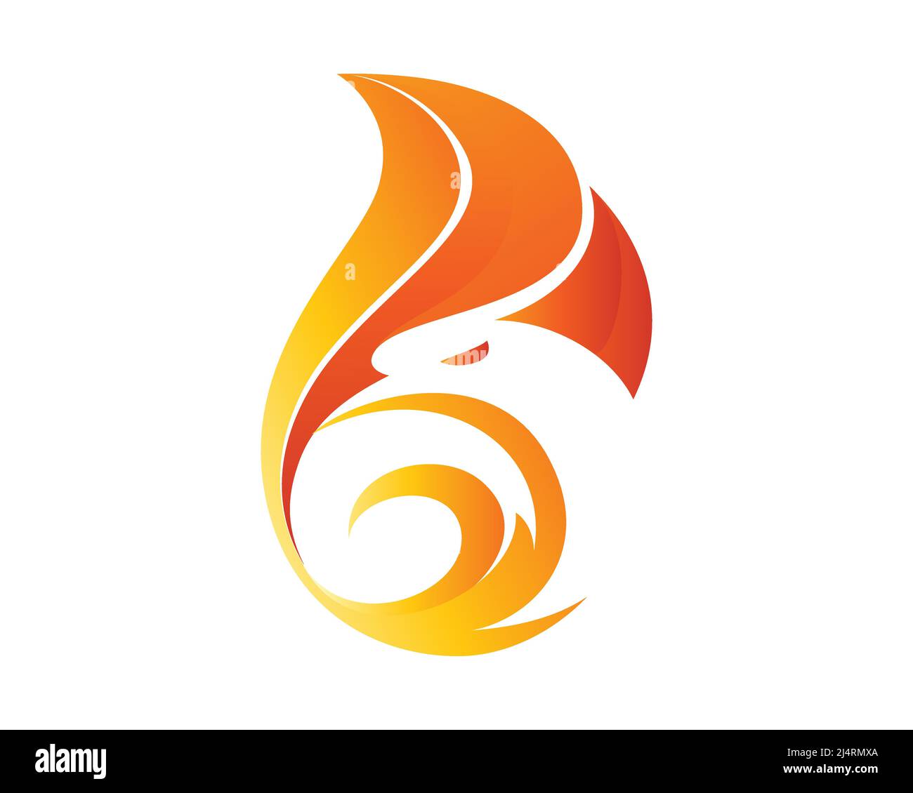 Fiery and Flaming Phoenix Symbol Vector Stock Vector Image & Art - Alamy