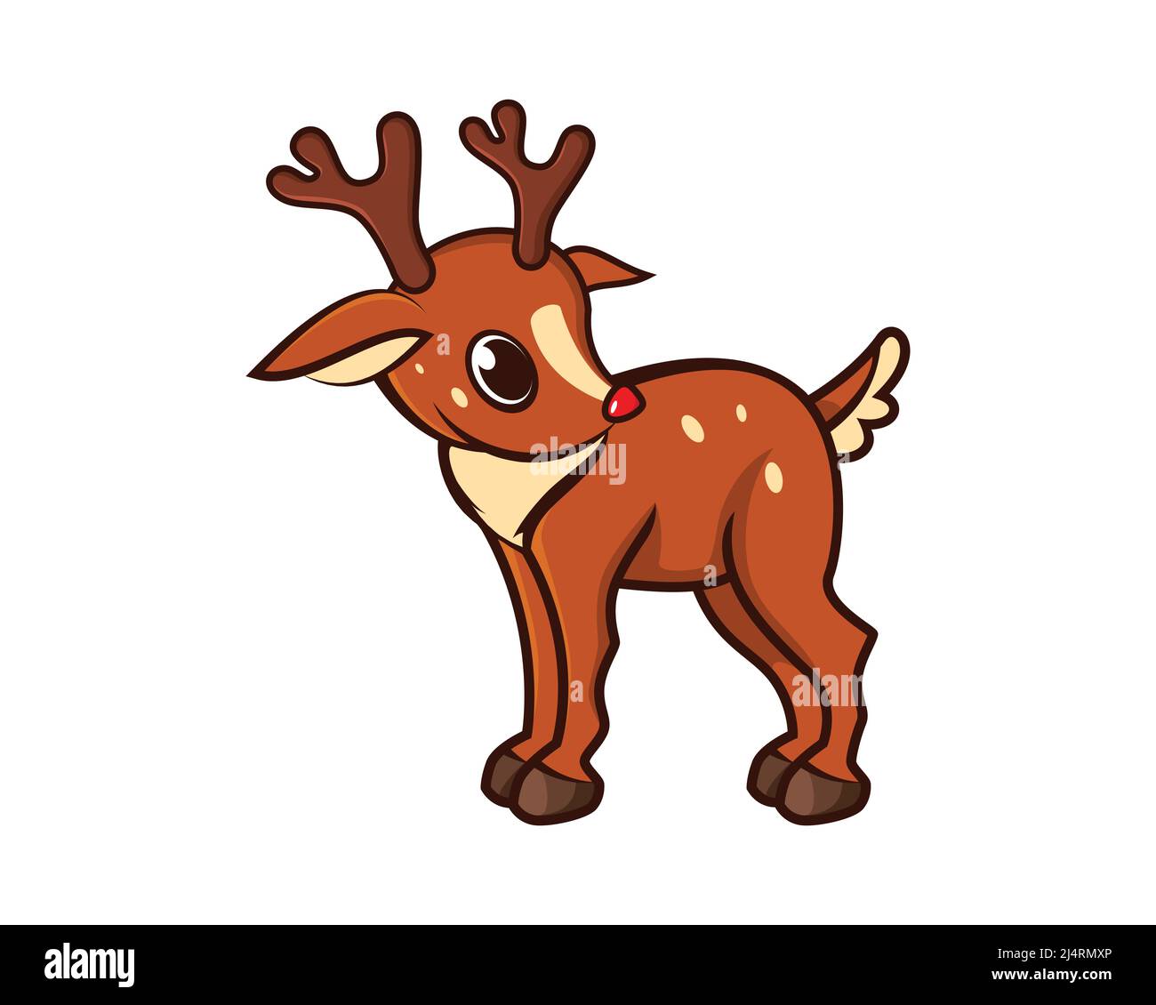 Cute christmas reindeer animal Stock Vector Images - Alamy
