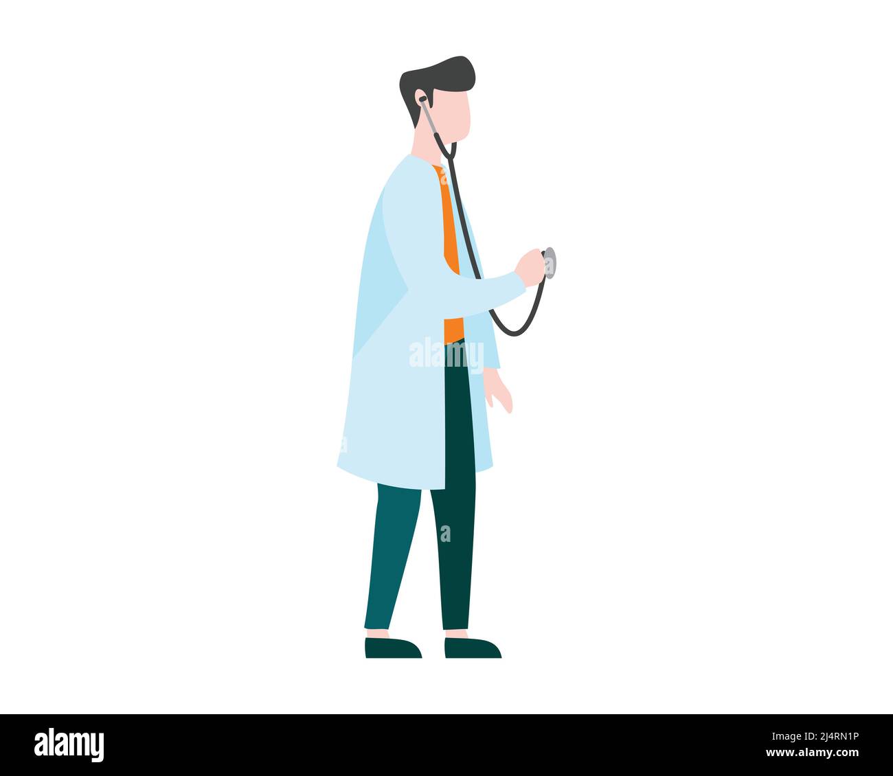 Health care man checking Stock Vector Images - Alamy
