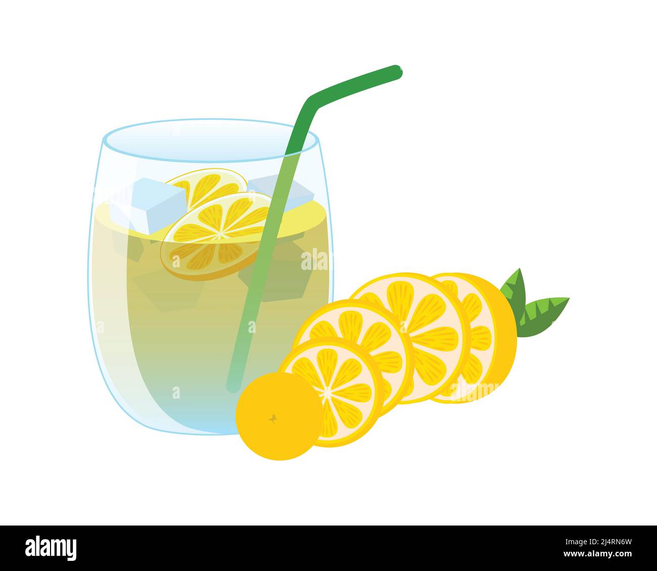 Sour cocktail ice orange Stock Vector Images - Alamy