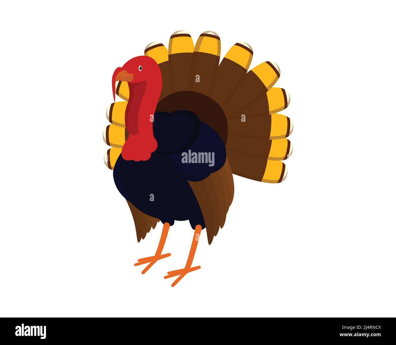 Detailed Turkey with Standing Gesture Illustration Vector Stock Vector ...