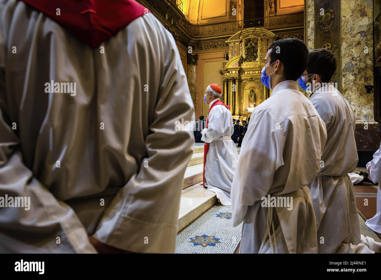 Accompanied by other cardinals and bishops, Mario Aurelio Poli, current ...