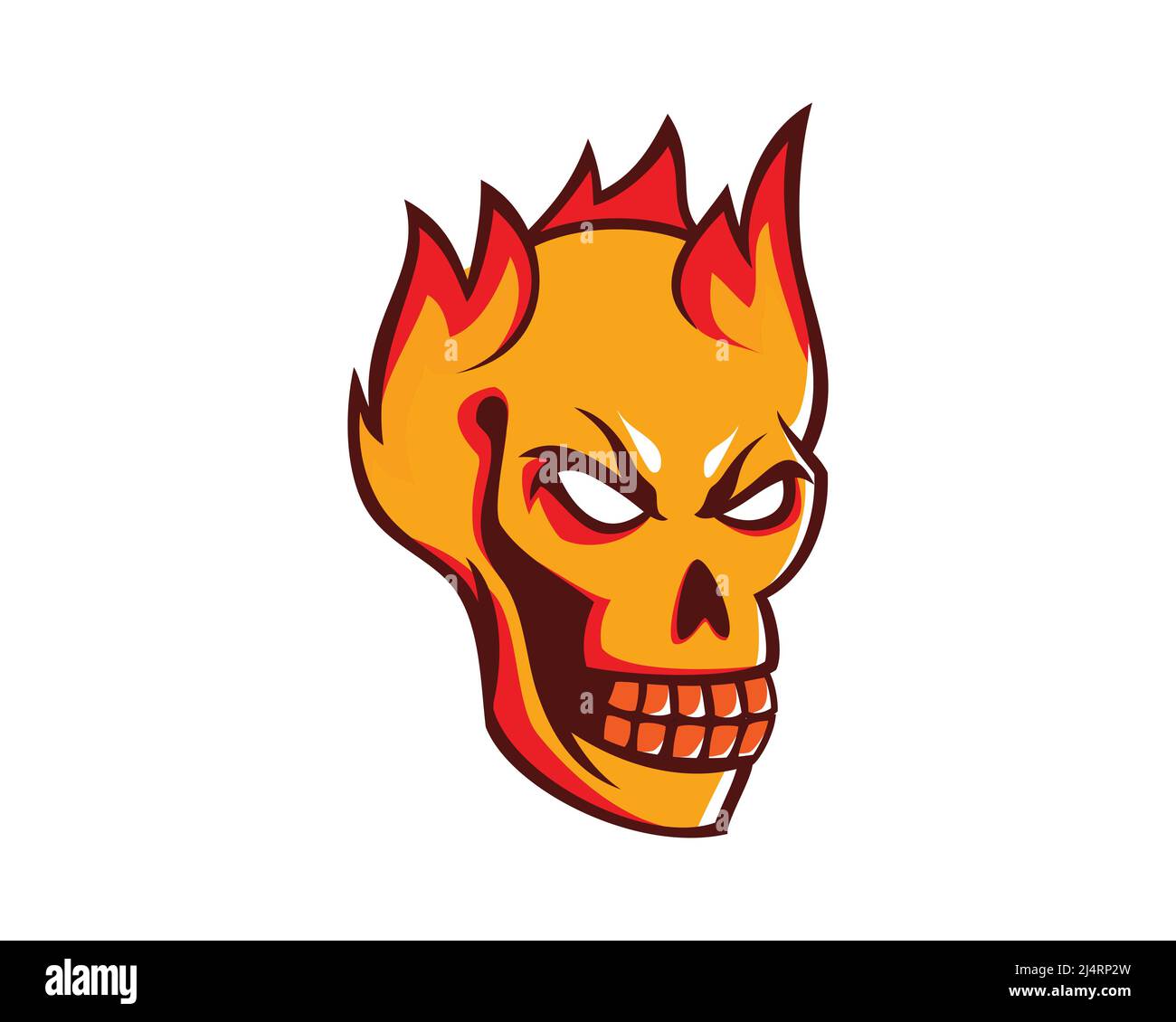 Skull burning fire flame Cut Out Stock Images & Pictures - Alamy