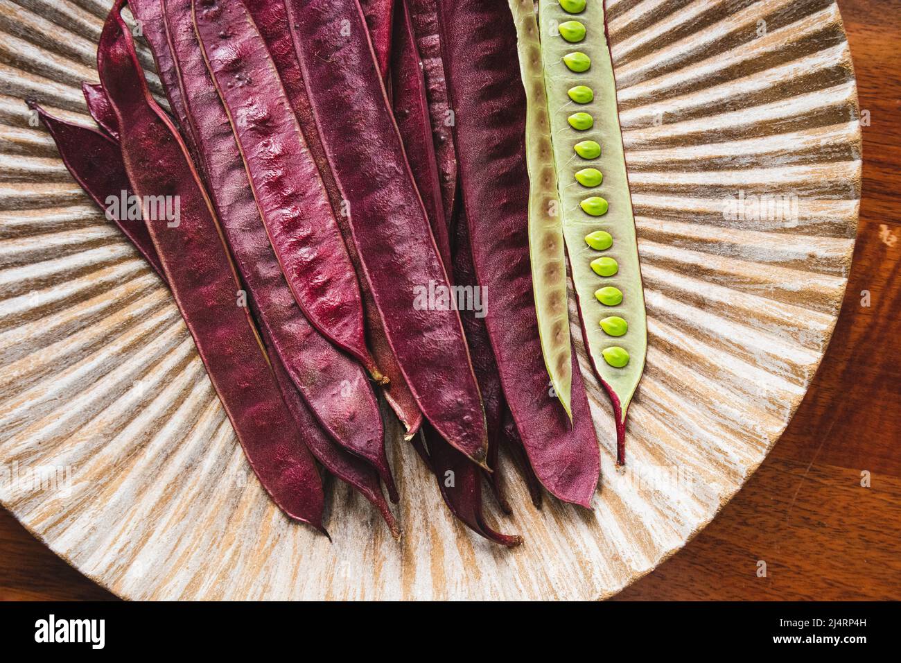 Pile of Guaje seed pods on a plate in Oaxaca, Mexico Stock Photo - Alamy