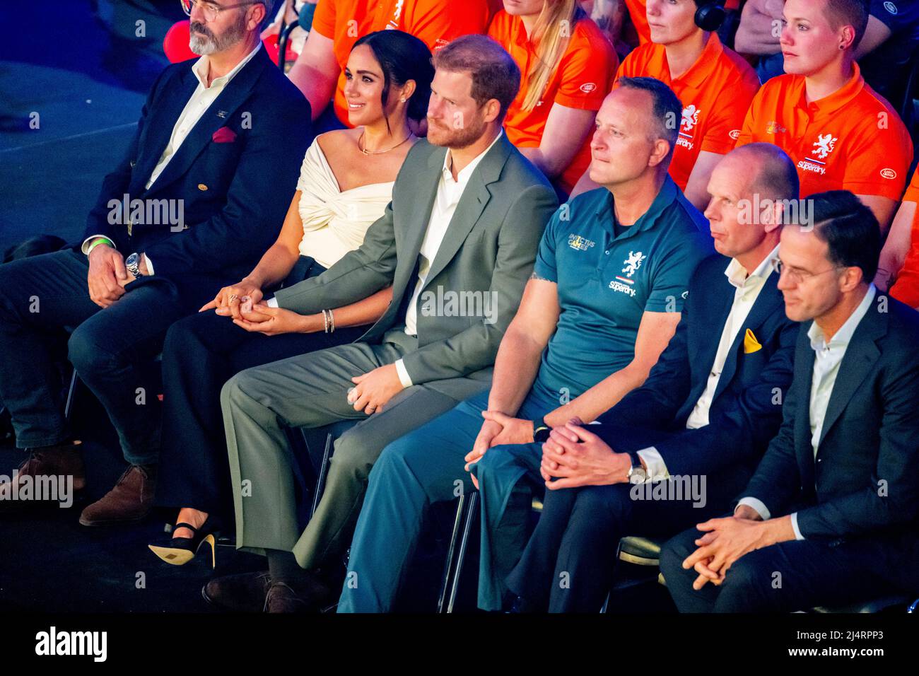 THE HAGUE - The Duke and Duchess of Sussex, Prince Harry and his wife ...