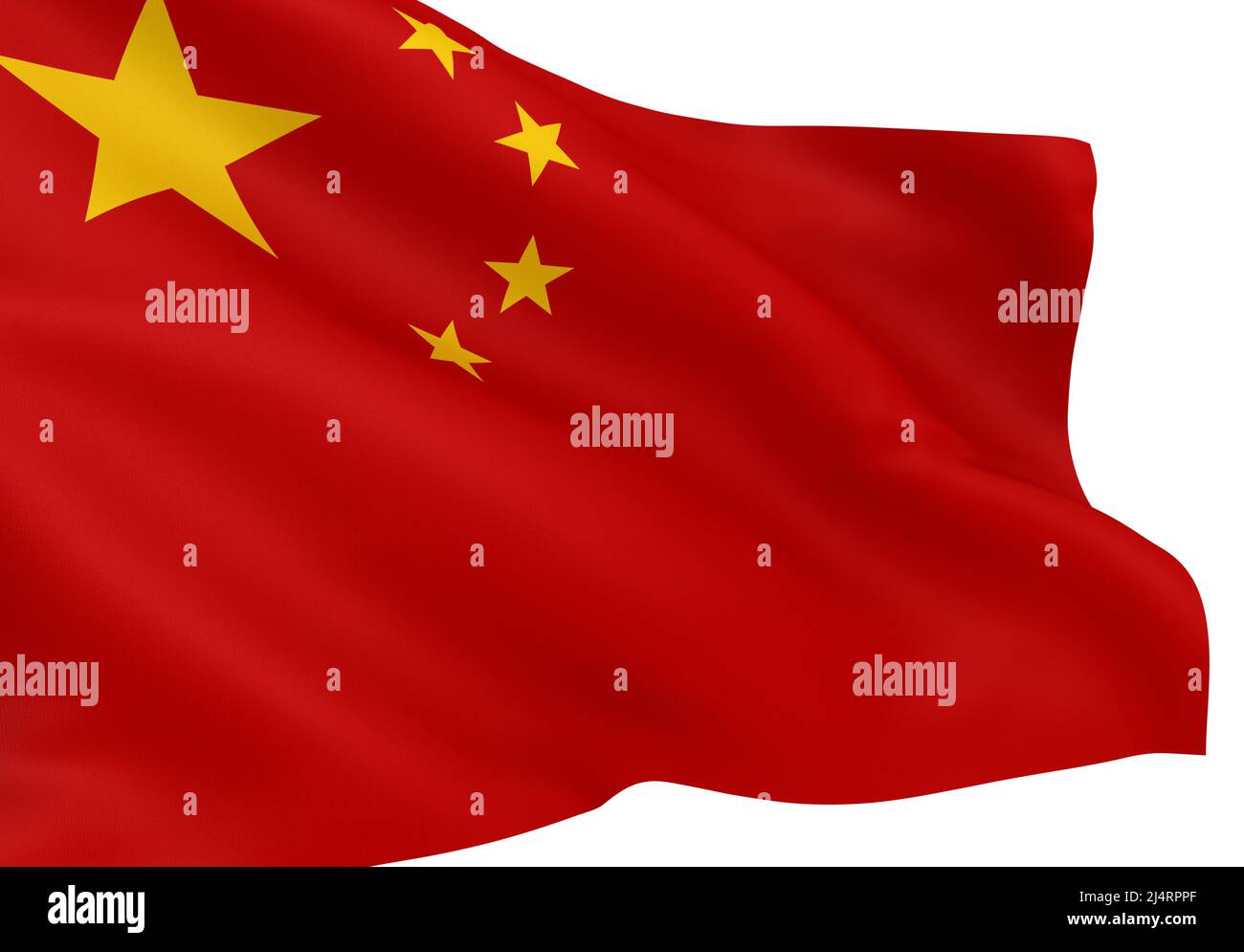 Chinese flag waving over hi-res stock photography and images - Alamy