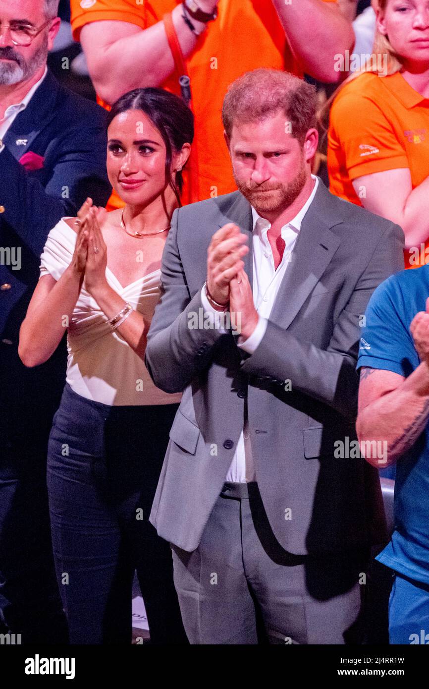 THE HAGUE - The Duke and Duchess of Sussex, Prince Harry and his wife ...