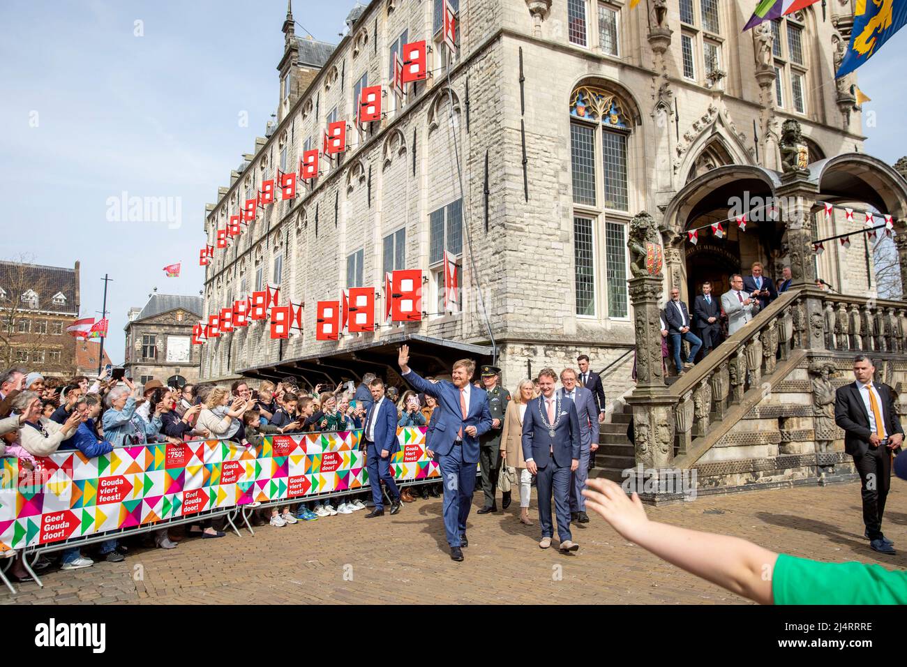 12-04-2022 Gouda King Willem-Alexander attend the opening of the ...