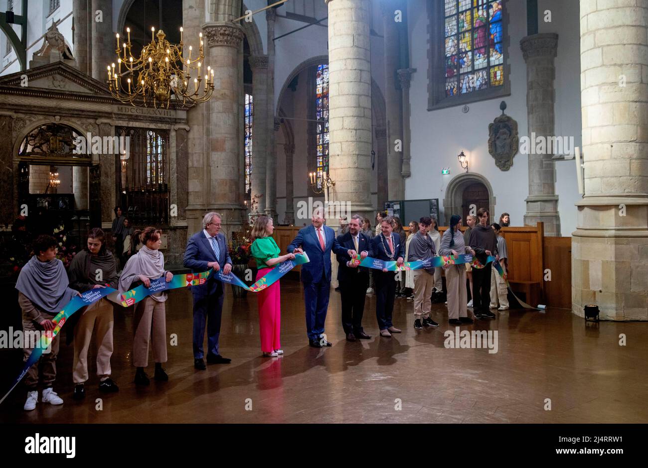 12-04-2022 Gouda King Willem-Alexander attend the opening of the ...