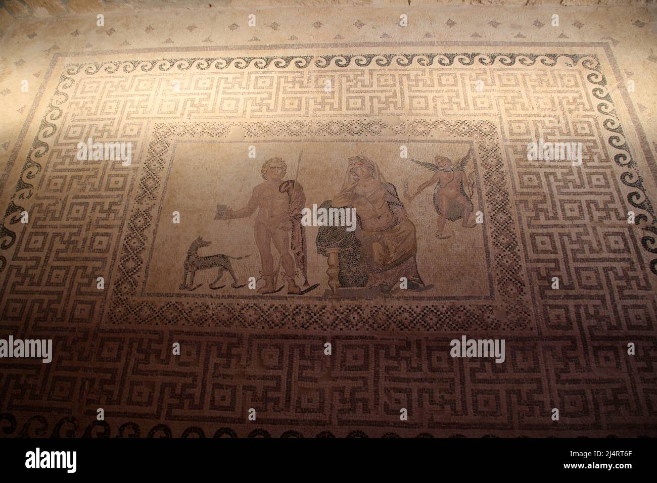 Mosaics in the Villa of Dionysus, in the House of Theseus ...