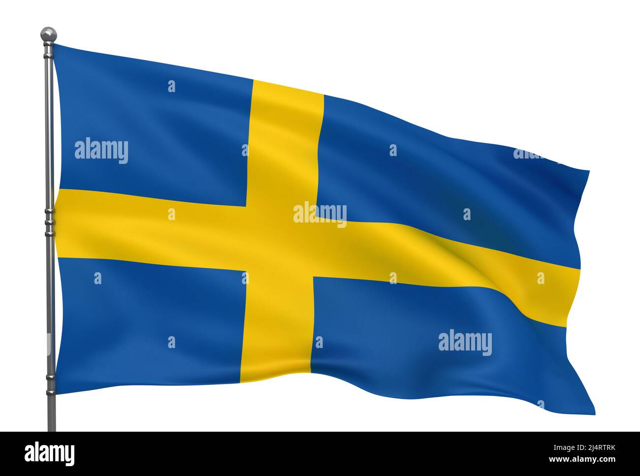 Waving swedish flag hi-res stock photography and images - Alamy