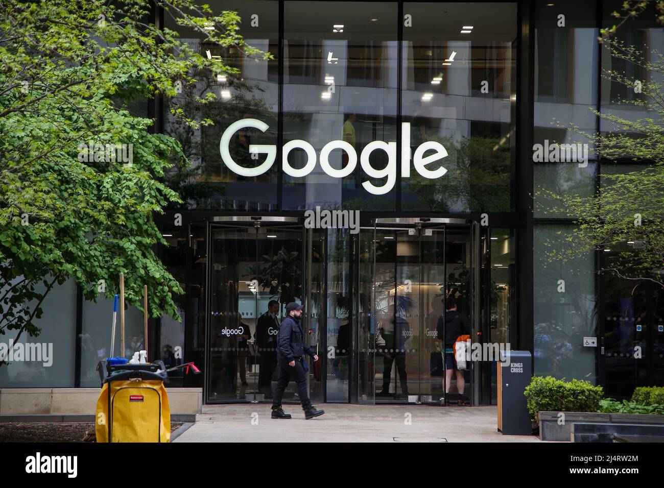 An exterior view of the entrance to Google - King's Cross offices in ...
