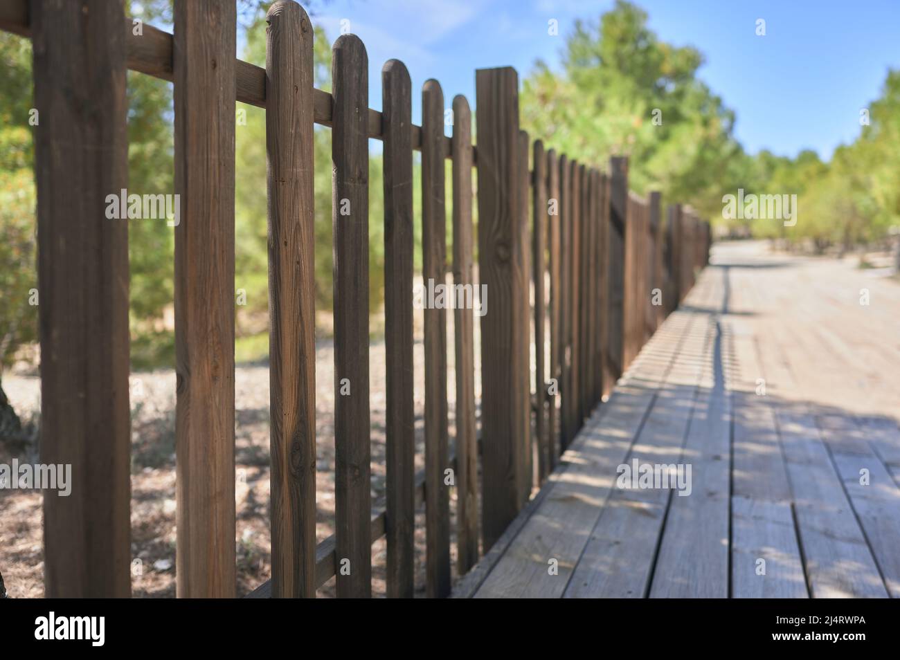 Walkway fence hi-res stock photography and images - Alamy
