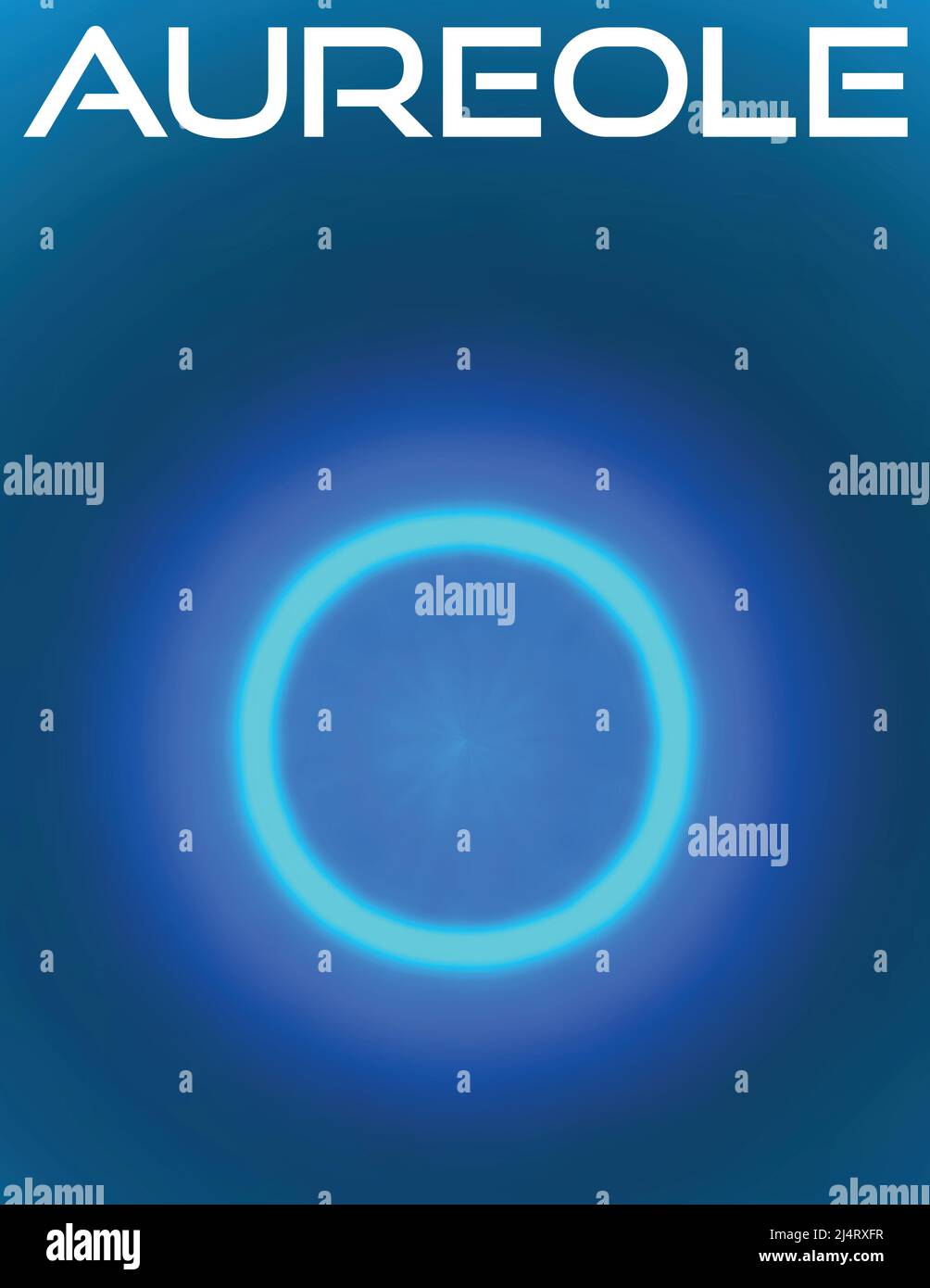 Astral level. Aureole. Blurred ring. Blue vector graphic background ...