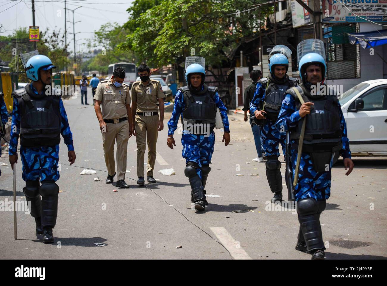 Indian Police Officer In Action