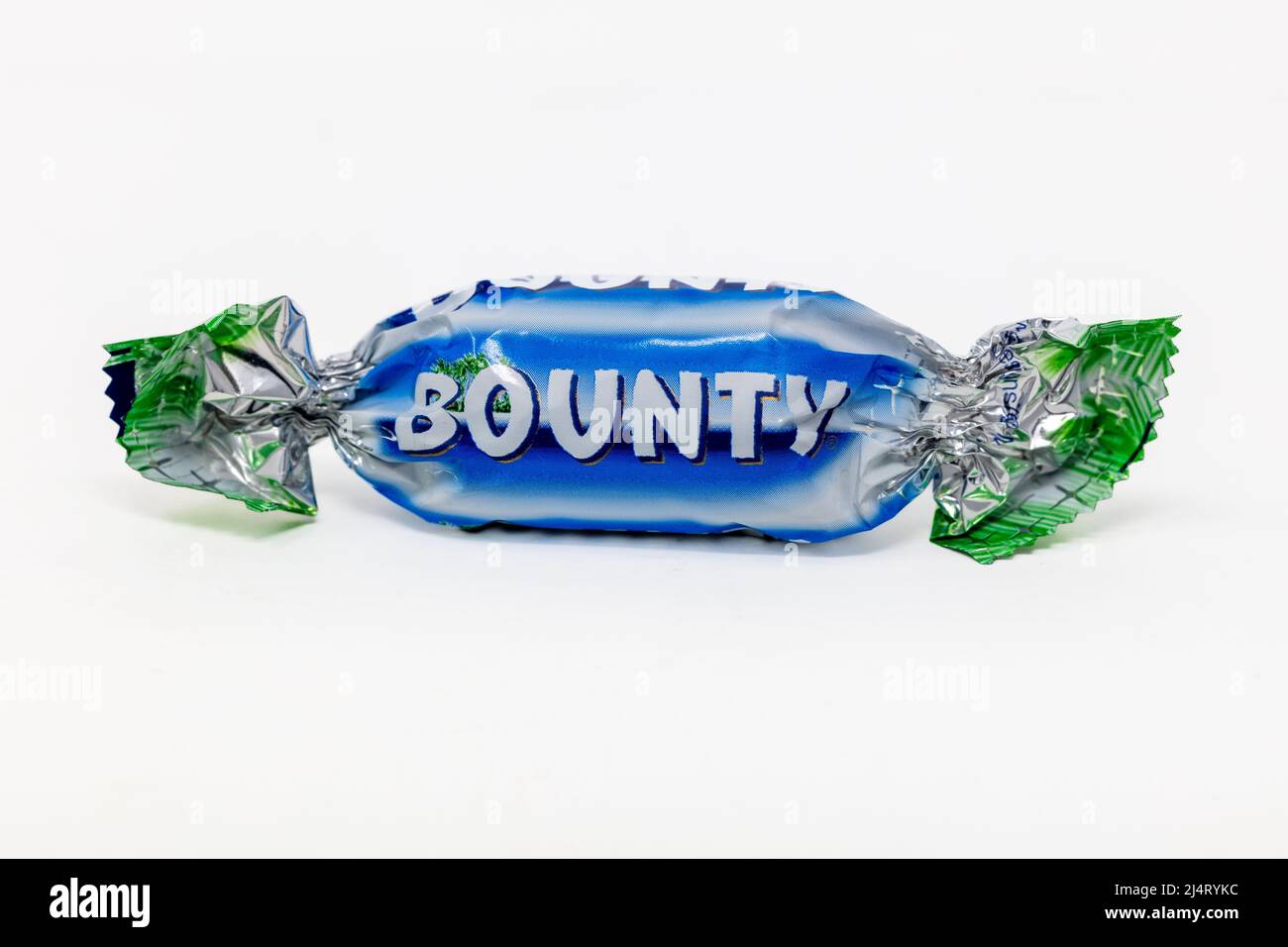 Bounty Celebrations Chocolate on a white background Stock Photo - Alamy
