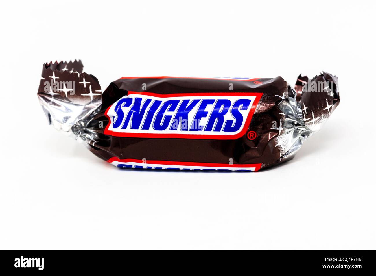 Snickers Celebrations Chocolate on a white background Stock Photo - Alamy