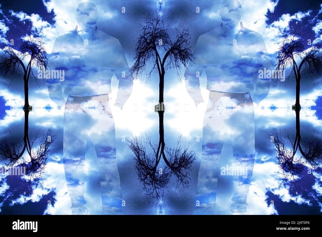 Invisible man in unreal landscape. 3D rendering Stock Photo - Alamy