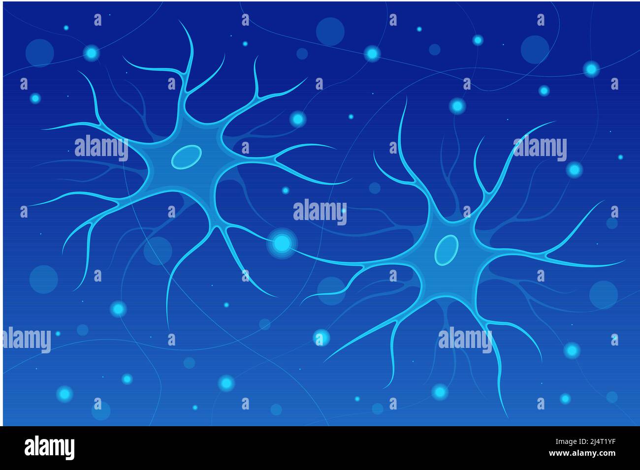 Neurons in the brain. Synapse and Neuron cells sending electrical ...