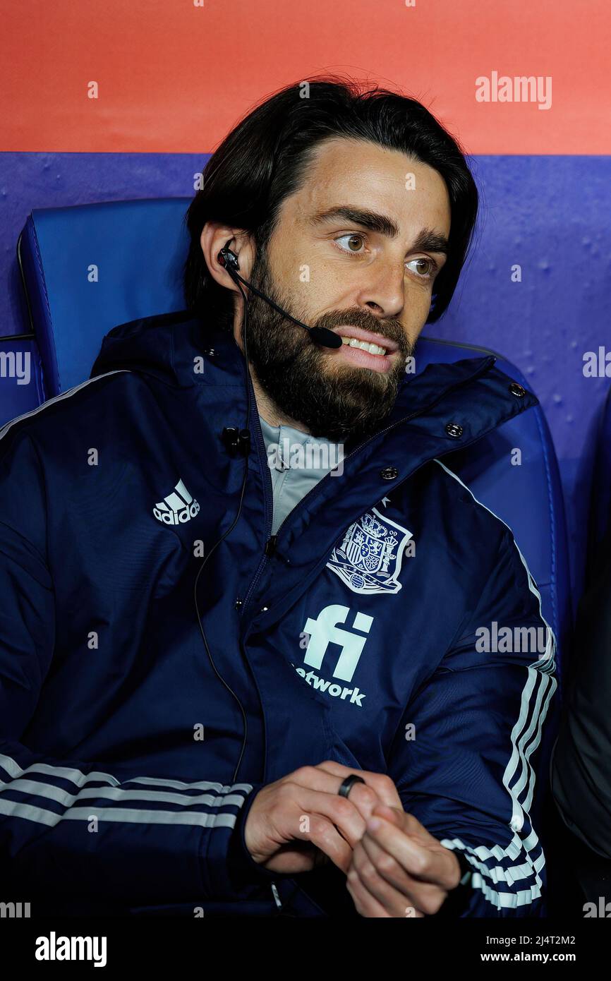 BARCELONA - MAR 26: The assistant coach Rafel Pol in action during the ...