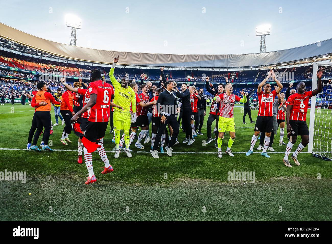 ROTTERDAM, 17-04-2022, Stadium de Kuip, football, Dutch TOTO KNVB Beker, season 2021 / 2022, PSV ...