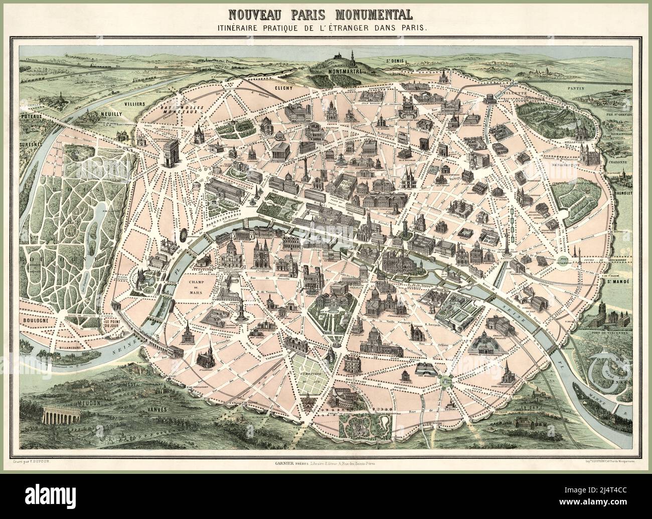 Home & Living Home Décor Antique 1908 City and Suburb Map by Meyers ...