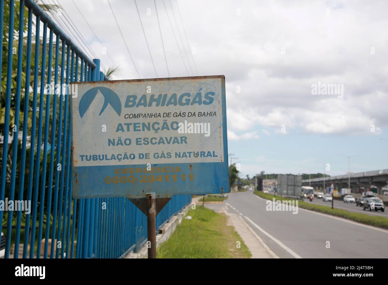 salvador, bahia, brazil - april 11, 2022: sign with information about ...