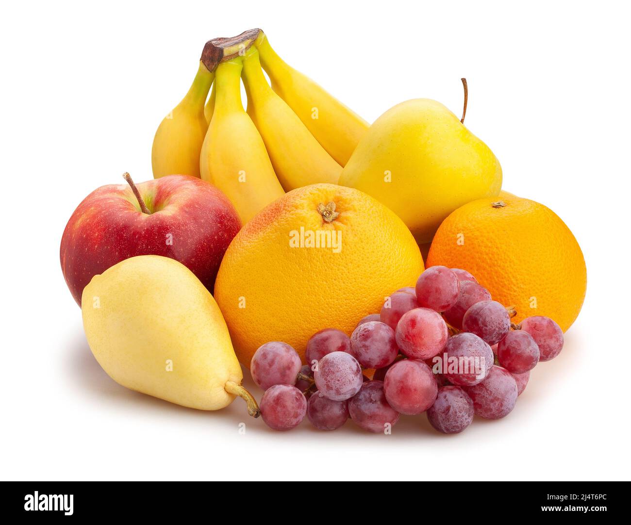 fruit mix path isolated on white Stock Photo - Alamy